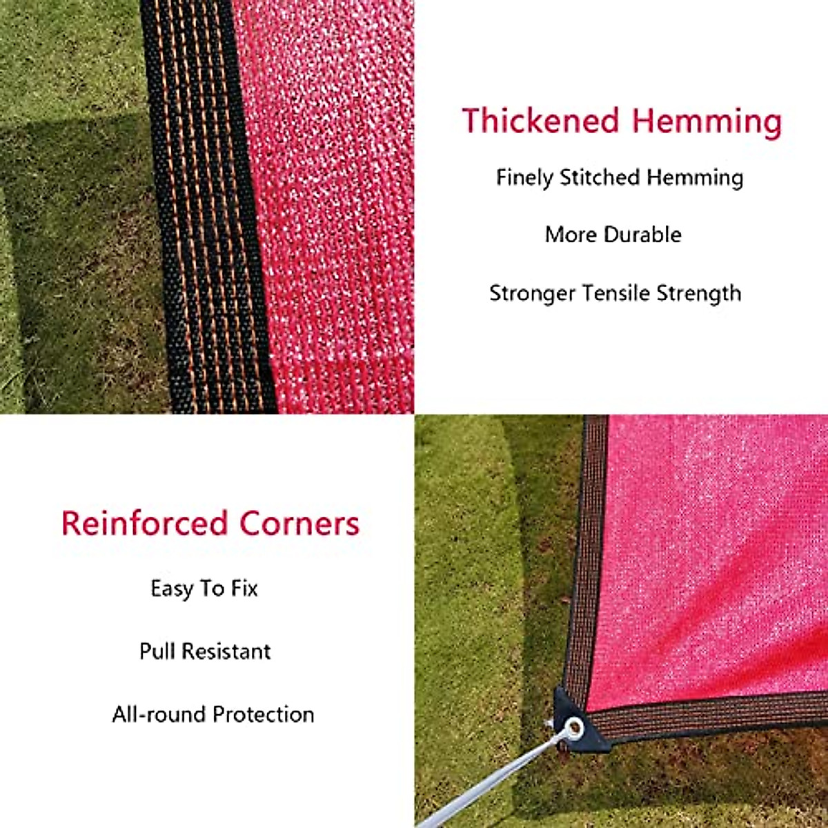 DRUKELIN 90% Outdoor Sun Shade Canopy, UV Protection Shade Cloth Lightweight, Easy Setup Mesh Canopy Cover with Grommets, Durable Shade Fabric for Garden, Patio & Porch (6.5x6.5ft)