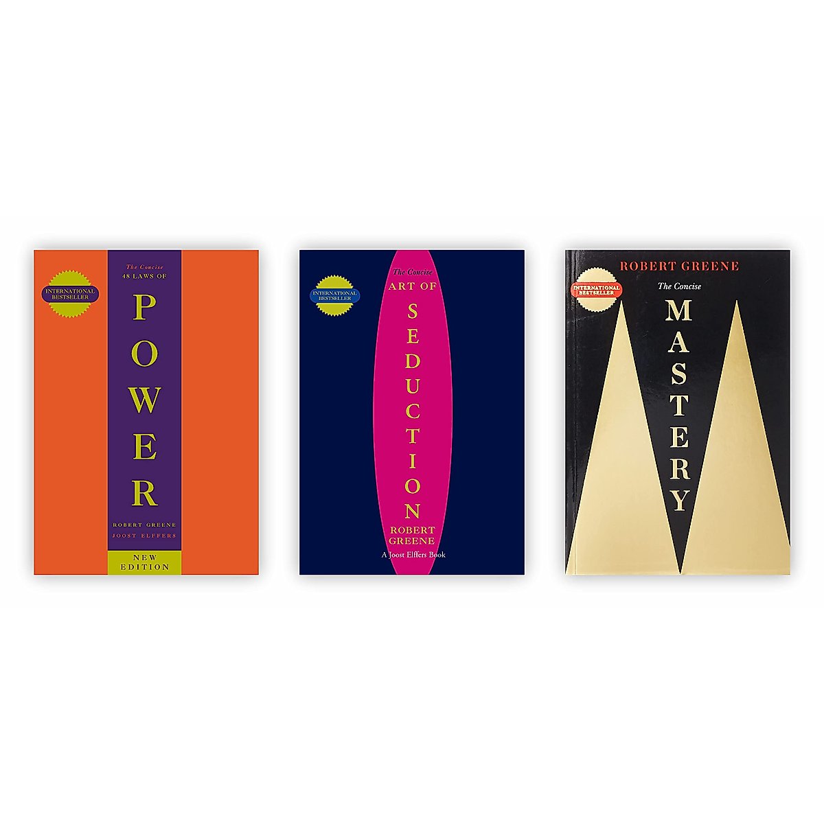 The Robert Greene Collection 3 Books Set (The Concise 48 Laws Of Power, The Concise Mastery, The Concise Art of Seduction)