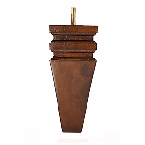 8" Wood Carved Tapered Furniture Legs - Set of 4