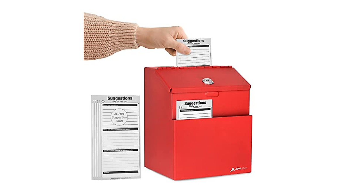 Secure Wall Mountable Suggestion Box - Adir Corp.