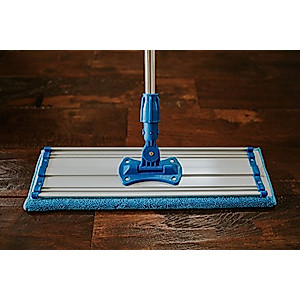 Zflow Ventures 18" Microfiber Wet and Dry Mop Pads 3-Pack - Premium Commercial Grade Washable Pads (18", Blue)