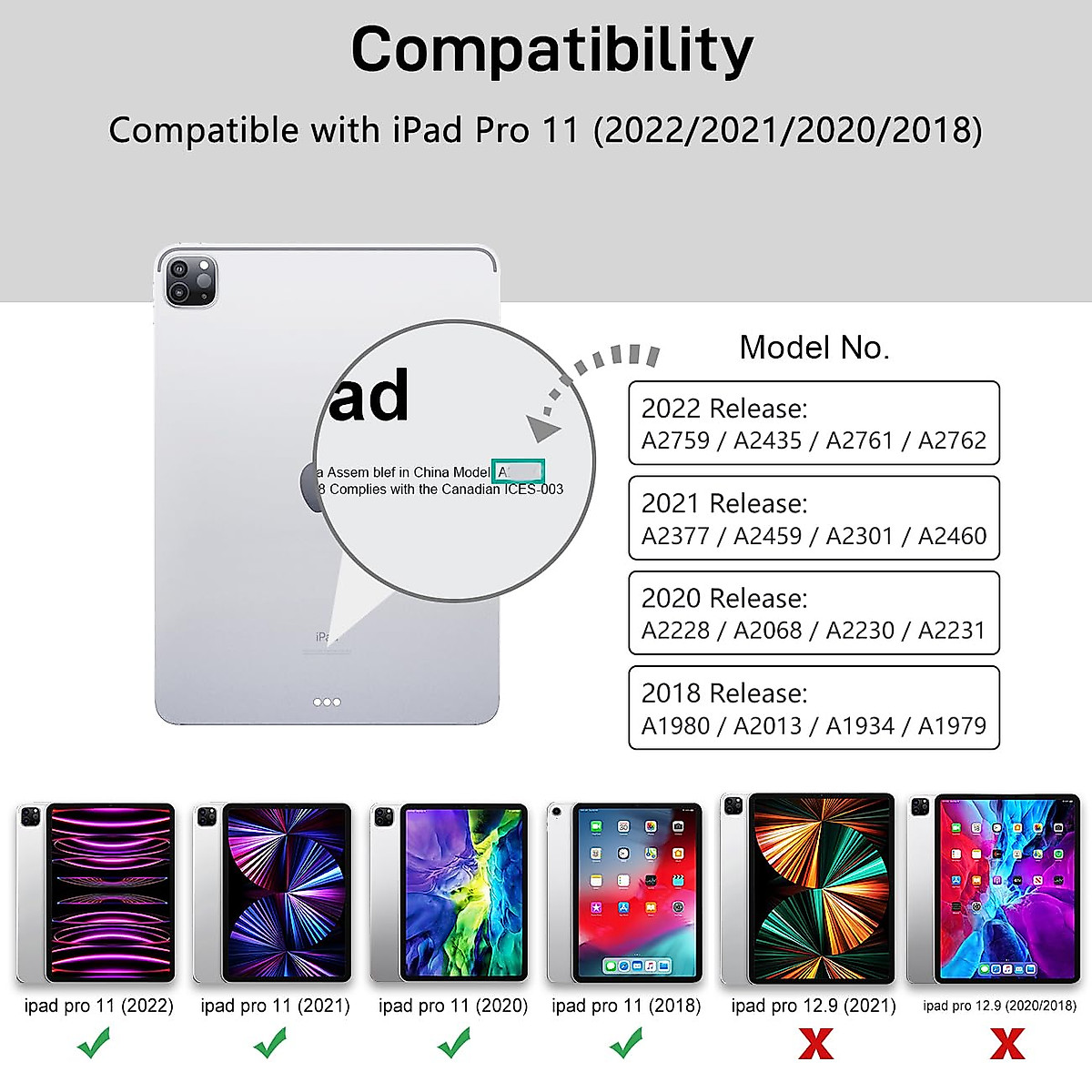 Timecity Case for iPad Pro 11 inch 2022/2021 (4th/ 3rd Generation), Shockproof Case with Screen Protector, Swivel Stand, Handle, Shoulder Strap, Pencil Holder Case for iPad Pro 11 Inch- Light Blue