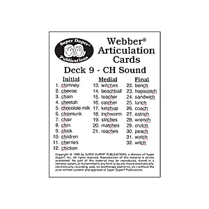 Super Duper Publications | Articulation CH Sound Fun Deck | Vocabulary and Language Development Flash Cards | Educational Learning Materials for Children