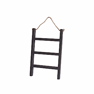 Joy Choice 16" Wood Blanket Ladder Farmhouse Style,3-Tier Blanket Rack,Wall Hanging Ladder Blanket Holder,Wood Mini Ladder,Wood Towel Rack for Bathroom,Living Room and Kitchen.(Natural)