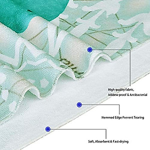 Nautical 5 Pcs Sea Turtle Shower Curtain Set with Rugs and Towels Include Non-Slip Rugs, Toilet Lid Cover and Bath Mat Ocean Waterproof Shower Curtain Sets with 12 Hooks