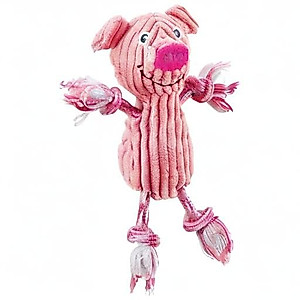 Outward Hound by Charming Pet Ranch Roperz Pig Plush Squeaky Dog Toy