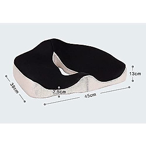 DULASP Memory Foam Seat Cushion for Office Chair,Non-Slip Sciatica Pillow for Sitting Helps with Sciatica Back Pain