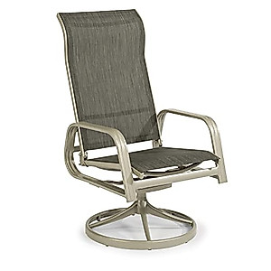 Homestyles Captiva Gray Outdoor Swivel Rocking Chair