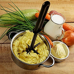 Zulay Kitchen Meat Chopper for Ground Beef and Ground Beef Smasher - Durable Hamburger Chopper, Non-Scratch Meat Masher - Versatile Ground Meat Chopper and Meat Masher Ground Beef (Black)