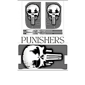 Steam Deck Protective Skin Decal Custom PVC Decal Stickers for Handheld Gaming PC Steam Deck Accessories, Steam Deck Skin, Steam Deck Protector, Stream Deck (Punishers)