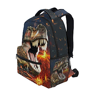 ZOEO Boys Dinosaur Backpacks 3D T-Rex 3th 4th 5th Grade School Bookbags Travel Laptop Daypack Bag Purse for Teens