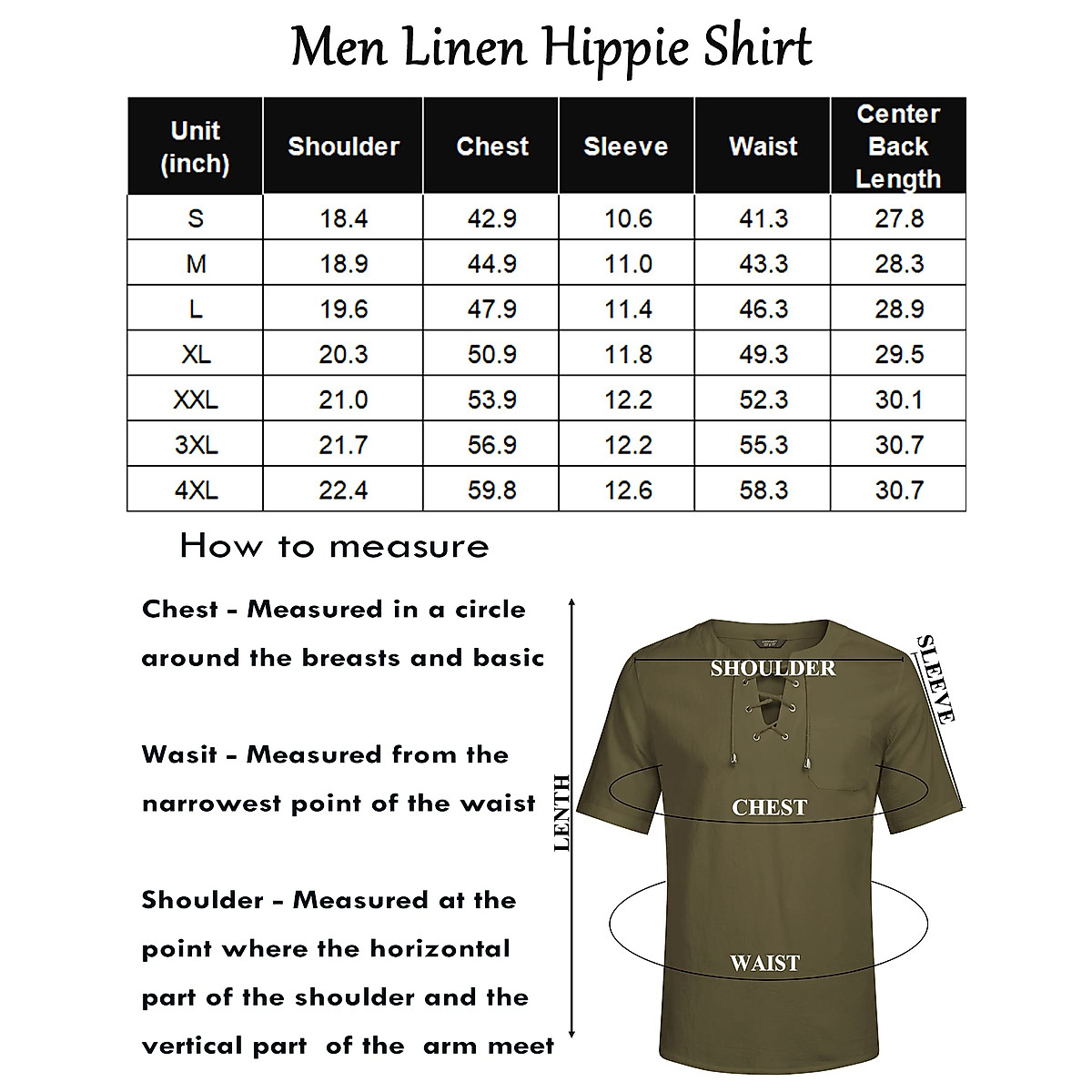 COOFANDY Men Cotton Linen Shirts Lace Up Short Sleeve Beach Shirts Casual Hippie Yoga Renaissance Tunic