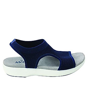 TRAQ by Alegria Qeen Womens Smart Walking Shoe Navy 7 M US