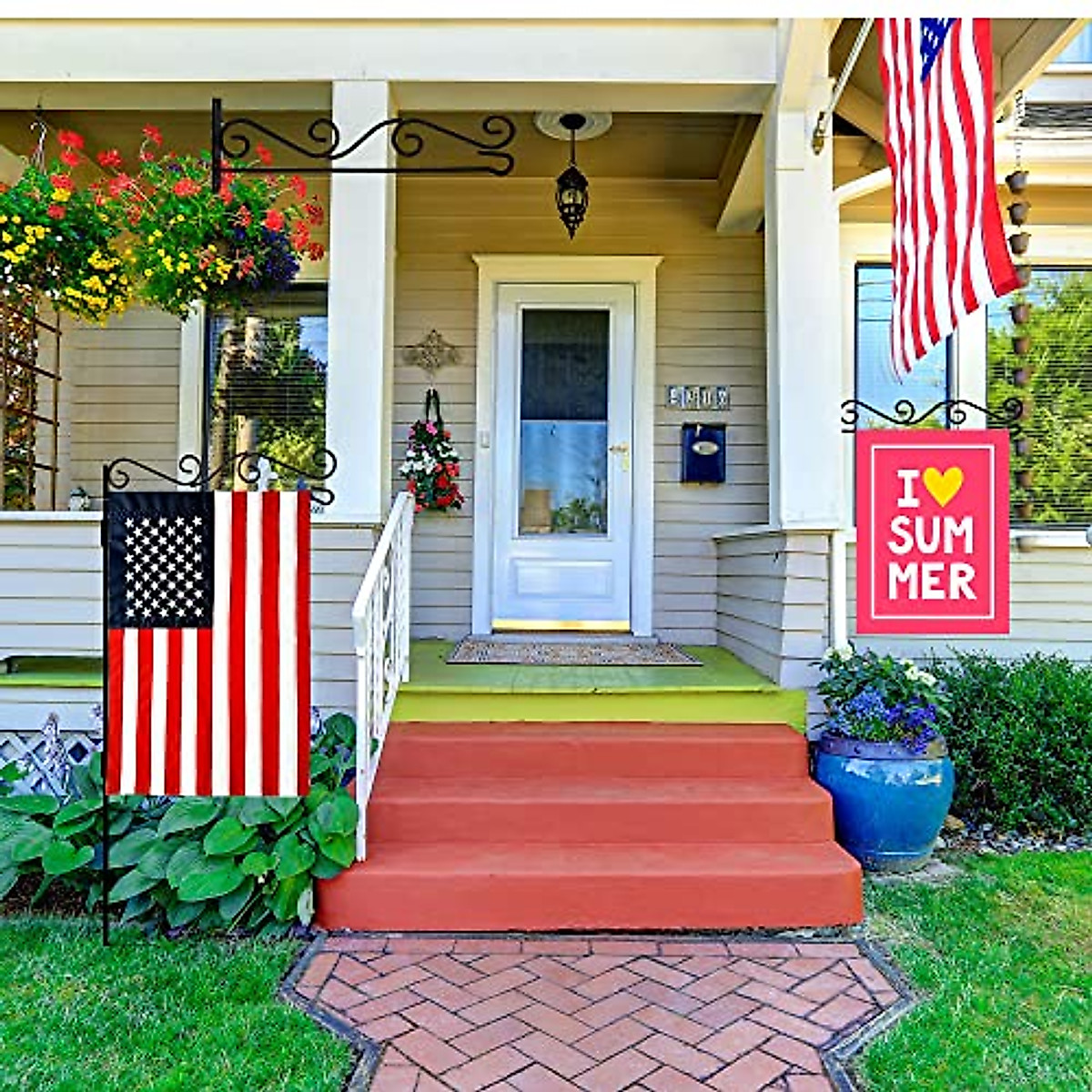 American Flag Garden Flag 12.5 x 18 Inch USA Garden Flag 4th of July flags American Flag Embroidered Stars and Sewn Stripes