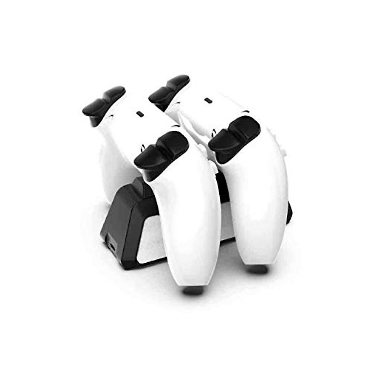 Newest Charging Station for PS5 Wireless Controllers, with LED Indicator, White, Fast Charing Dock for Dual Sense Playstaion 5 Controller with 80cm Short Charging Cord