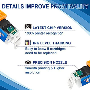 Drnoae 281 Ink Cartridges, Compatible Replacements for Canon 281 281XL 281XXL Ink for Canon Pixma TR8620 TR8520 TR7520 TS8220 TR8500 TS9120 TS6220 TS6120 TS6320 TR7500 TS8300 Ink, 2Y/2M/2C