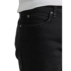 Lee Men's Legendary Regular Straight Jean, Overdye Black, 34W x 32L