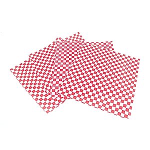 CucinaPrime 12"x 12" Food Basket Liner, Red and White Checkered- 100 Pack