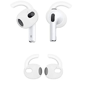 3 Pairs 3 Style Ear Hooks Compatible with AirPods 3 Accessories Compatible with AirPods 3 Earhooks Ear Hook,White/Clear A3