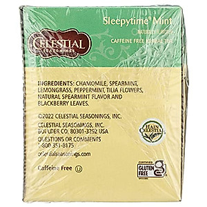 Celestial Seasonings Tea Sleepy time Mint 20 Bag, 20 ct
