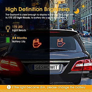Car Accessories for Men, Fun Car Finger Light with Remote - Give The Love & Bird & Wave to Drivers - Ideal Gifted Car Accessories, Truck Accessories, Car Gadgets & Road Rage Signs for Men and Women