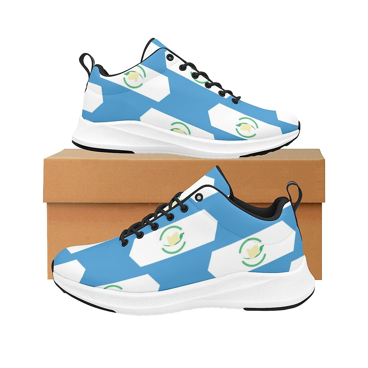 AFFAMA Guatemala Flag Womens Lightweight Running Walking Shoes Casual Sneaker White