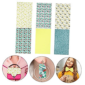 TEHAUX 6 Pcs Sheets Flower Animal Leather Quilting Kits Leather Fabric b y The Leather Scraps Leather Earrings Handmade Earrings Hand Jewelry DIY Patchwork Materials DIY Leather Sheet Bee