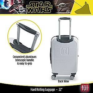 FUL Star Wars Storm Trooper Carry-On Rolling Suitcase, Hardside Travel Luggage with Spinner Wheels, 21 Inches, White