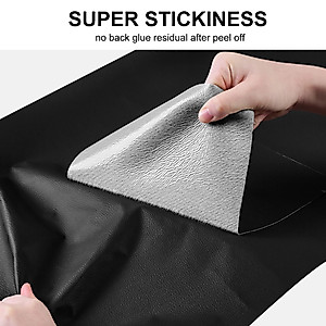 YAFLC Leather Repair Patch for Furniture, 4" x 63" Self Adhesive Leather Repair Kit Vinyl Repair Tape for Car Seat Sofa Jackets Couches Chair Black