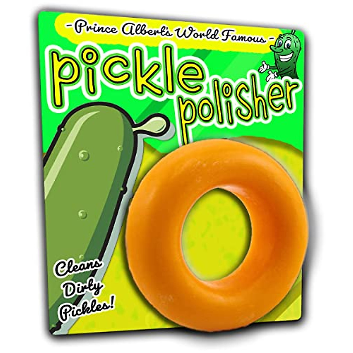 Gears Out Pickle Polisher Soap for Men - Funny Gag Gift for Guys - Weird Shower Gift for Pickle Lovers, Fun Stocking Stuffers, Adult Gift Baskets, Scented Circle Soap