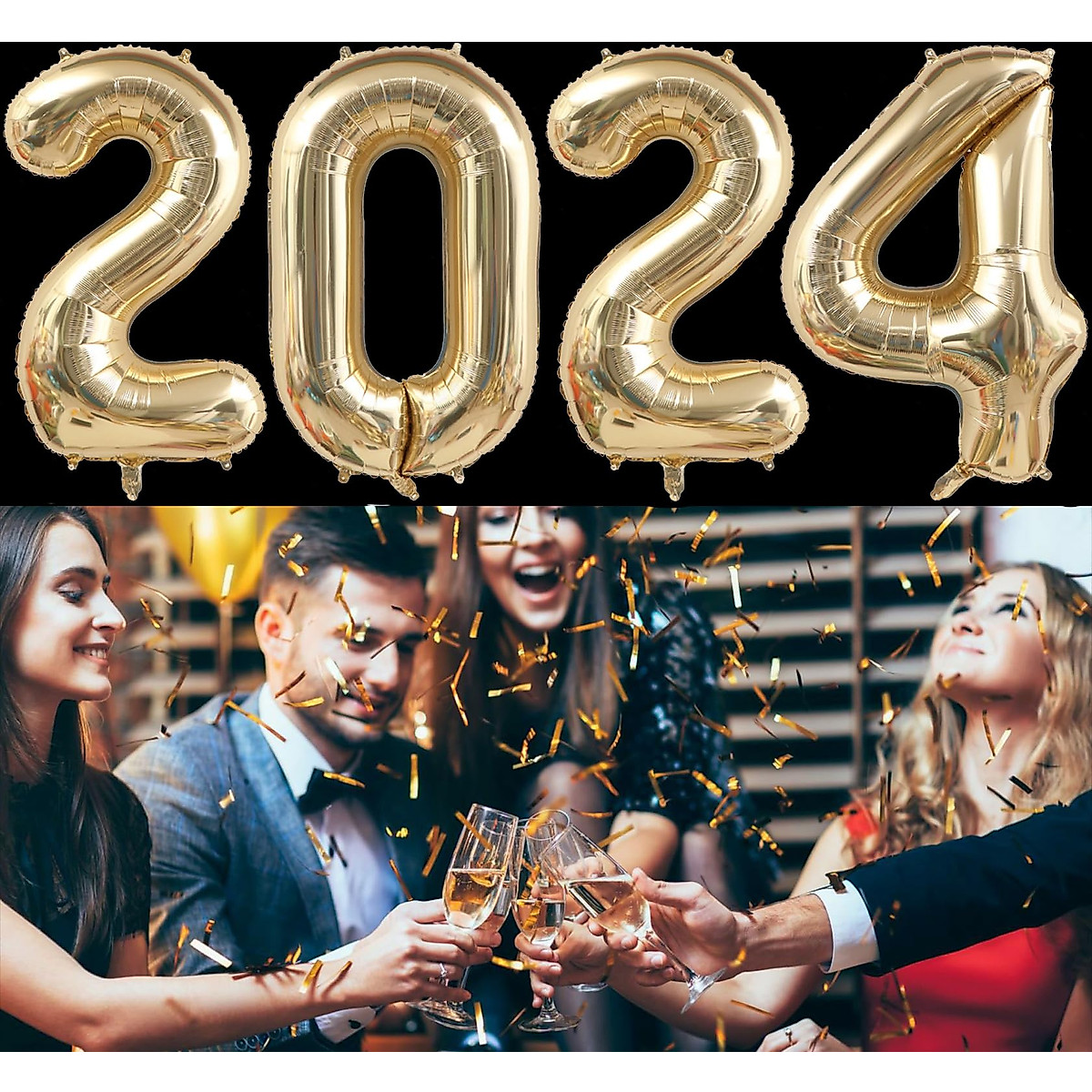 2024 Balloons Huge Light Gold 40 Inch 20-24-22-40 Large Champagne Gold Helium Mylar Foil Number Balloon Anniversary Festival Birthday Halloween Party Supplies Big Class of 2024 Graduation Decoration