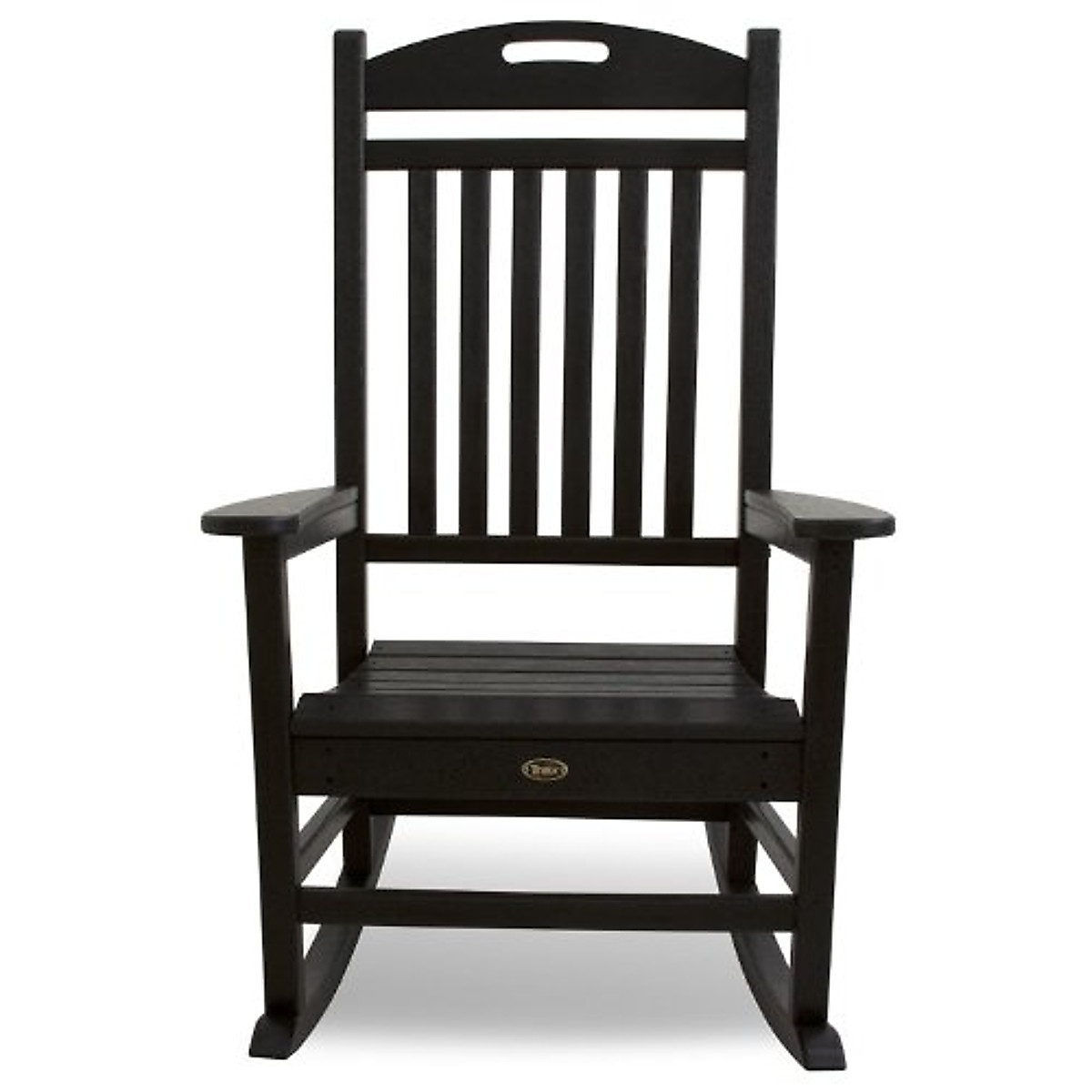 Trex Outdoor Furniture by Polywood TXR100CB Yacht Club Rocking Chair Rocker, Charcoal Black