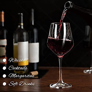 Plastic Wine Glasses Set of 4(15oz) |Unbreakable Wine Glasses with Stem|100% Tritan & BPA Free |Dishwasher Safe| Awesome For Pool, Beach, Travel, Pool, Camping, Beach, Picnic, Everyday Use.