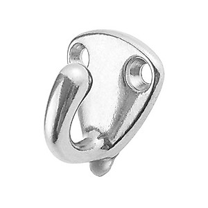 5pcs 316 Stainless Steel Boat Eye Fender Hook, Silver Mini Pad Eye Marine Sailing 27mm x 27mm Boats Accessories