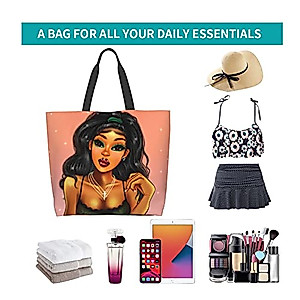 Akuroou Women Tote Bags African American Woman Top Handle Satchel Handbags Black Girl Magic Shoulder Bag