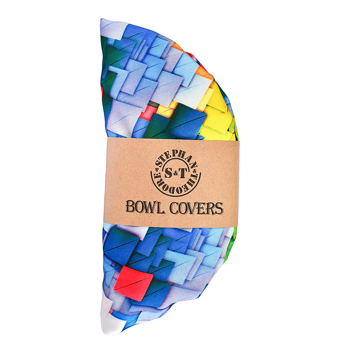 Handmade Reusable Cotton Fabric Bowl Covers - Two Layers of Fabric (Set of 3, Yellow plaid)