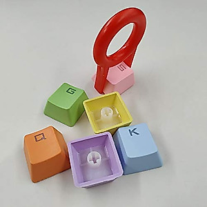 Keycap 37 PBT Double Shot Injection Backlit Keycaps for All Mechanical Gaming Keyboards with Key Puller Rainbow Gradient Color