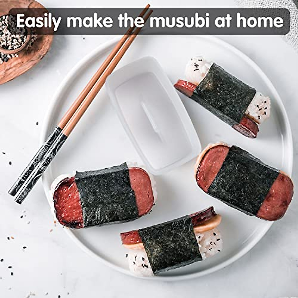 Spam Musubi Mold, 2 Pack Musubi Maker Press, Make Your Own Hawaiian Spam Musubi at Home, BPA Free, Non-Stick, The Original Musubi Mold Used in Hawaii restaurants !!!