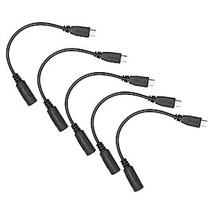 Snsnlent 5PCS DC 5.5 x 2.1mm Female to Micro USB Male Connector Adapter 5V Power Cable(USB Micro-B to DC Female)