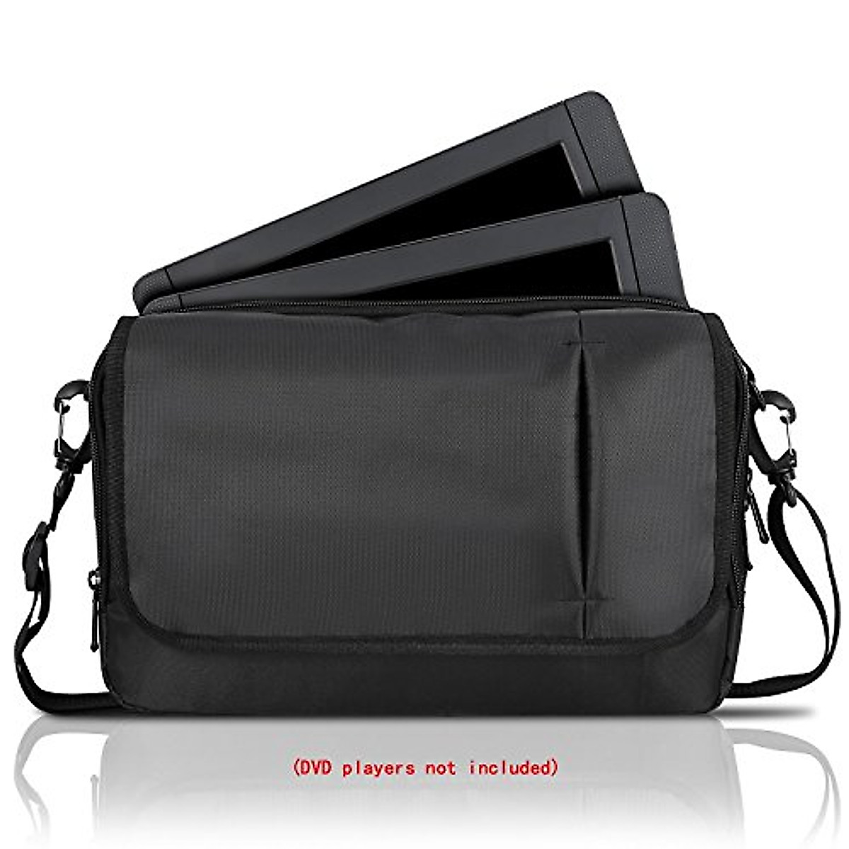 NAVISKAUTO Universal Business Messenger Bag Shoulder Bag for 10.1 inch Dual Portable DVD Player, Laptop and Tablet-Black (10.1 inch)