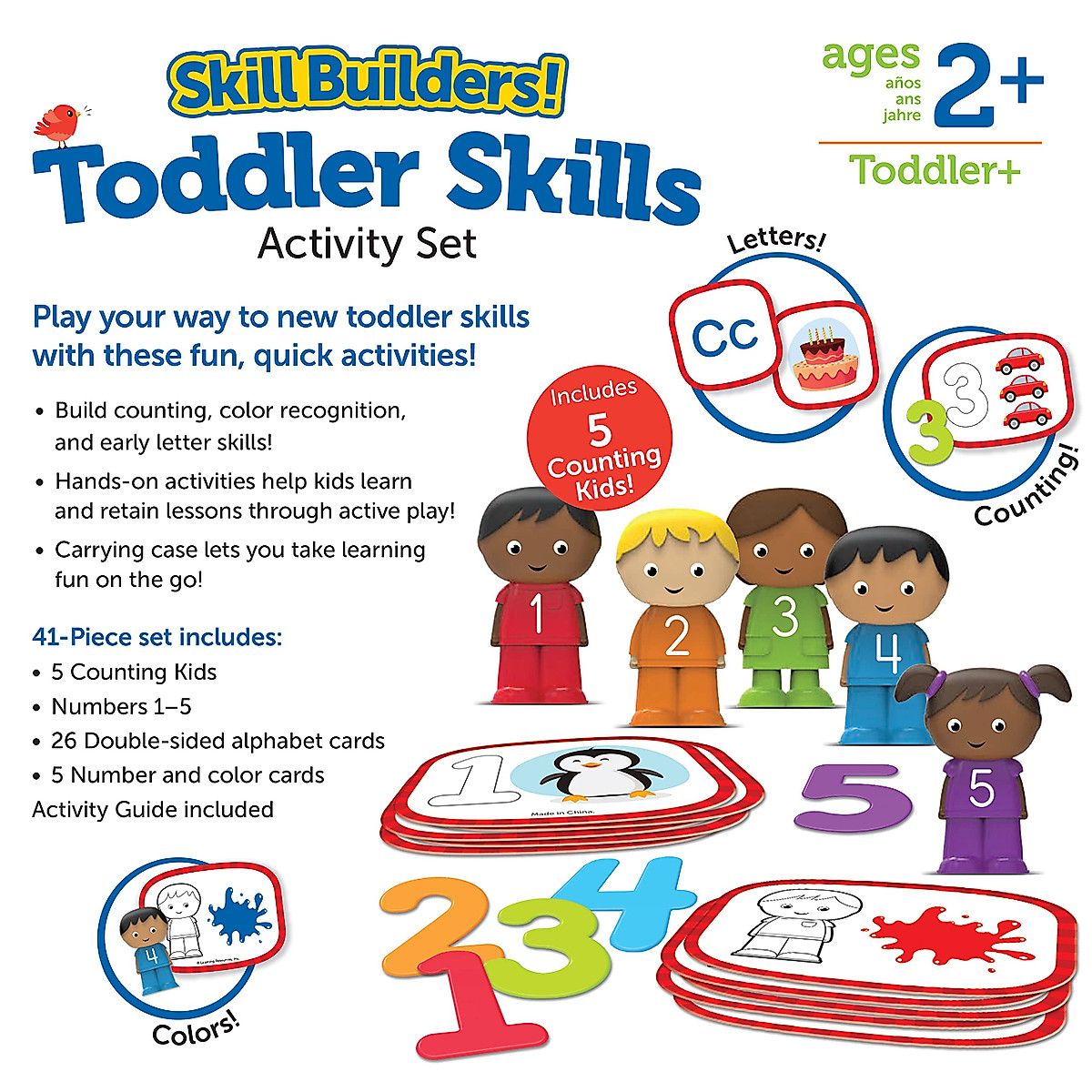 Learning Resources Skill Builders! Toddler Skills - Toddler Learning Materials, Homeschool Preschool Supplies, Teaching Cards for Toddlers, Ages 2+,41 Piece Set
