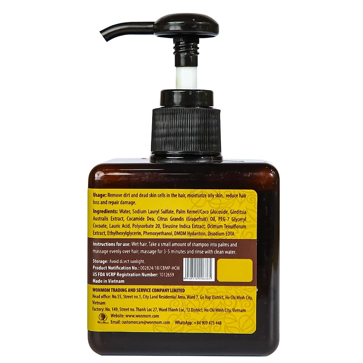 WONMOM Lebbeck Essence Shampoo (8.5 fl oz)