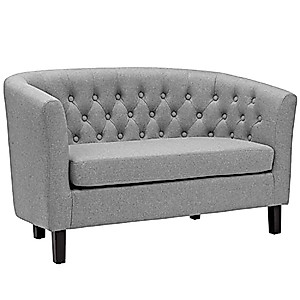 Modway EEI-2614 Prospect Upholstered Contemporary Modern Loveseat In Light Gray