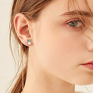 Pineapple Earrings Gifts for Her Women Sterling Silver Pineapple Stud Earrings Jewelry Studs Gifts for Women Teens