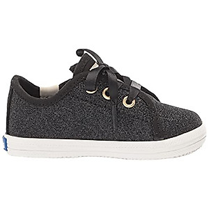 Keds Baby Kickstart Crib Sneaker, Black, 3 US Unisex Infant