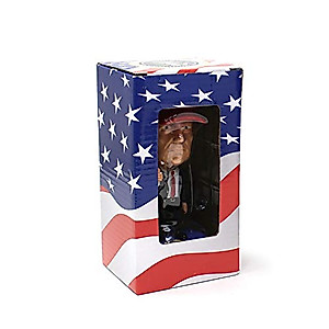President Trump Bobblehead MAGA Hat 45 2020 Re-Election Classic Red Tie and Thumbs Up for Car, Desk, Office (Small)