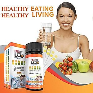 pH Test Strips 4.5 to 9.0 (200 ct) for Urine and Saliva Body pH Testing. Urinalysis Reagent Test Strips for Acidity and Alkalinity. Alkaline Diet Food and Acid pH Testing