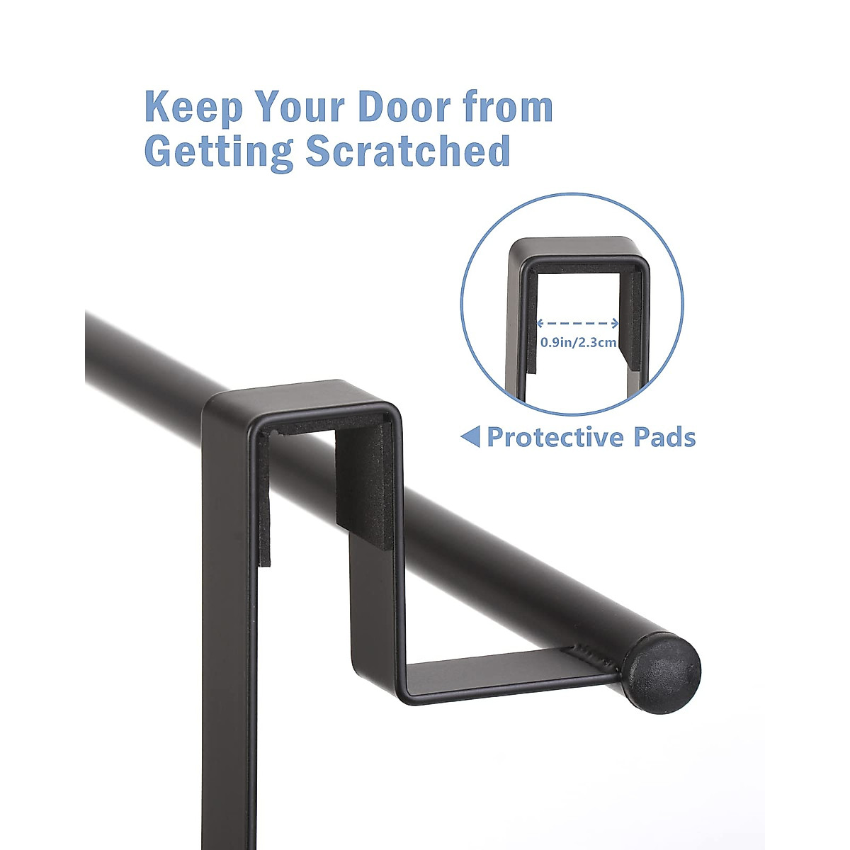 JSVER Over Cabinet Organizer Kitchen Cabinet Organizer, Cabinet Door Organizer with Towel Holder for Cutting Board, Aluminum Foil, Baking Sheet, Plastic Wrap