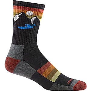 Darn Tough Men's Sunset Ridge Micro Crew Lightweight with Cushion Sock (Style 1997) - Charcoal, Large