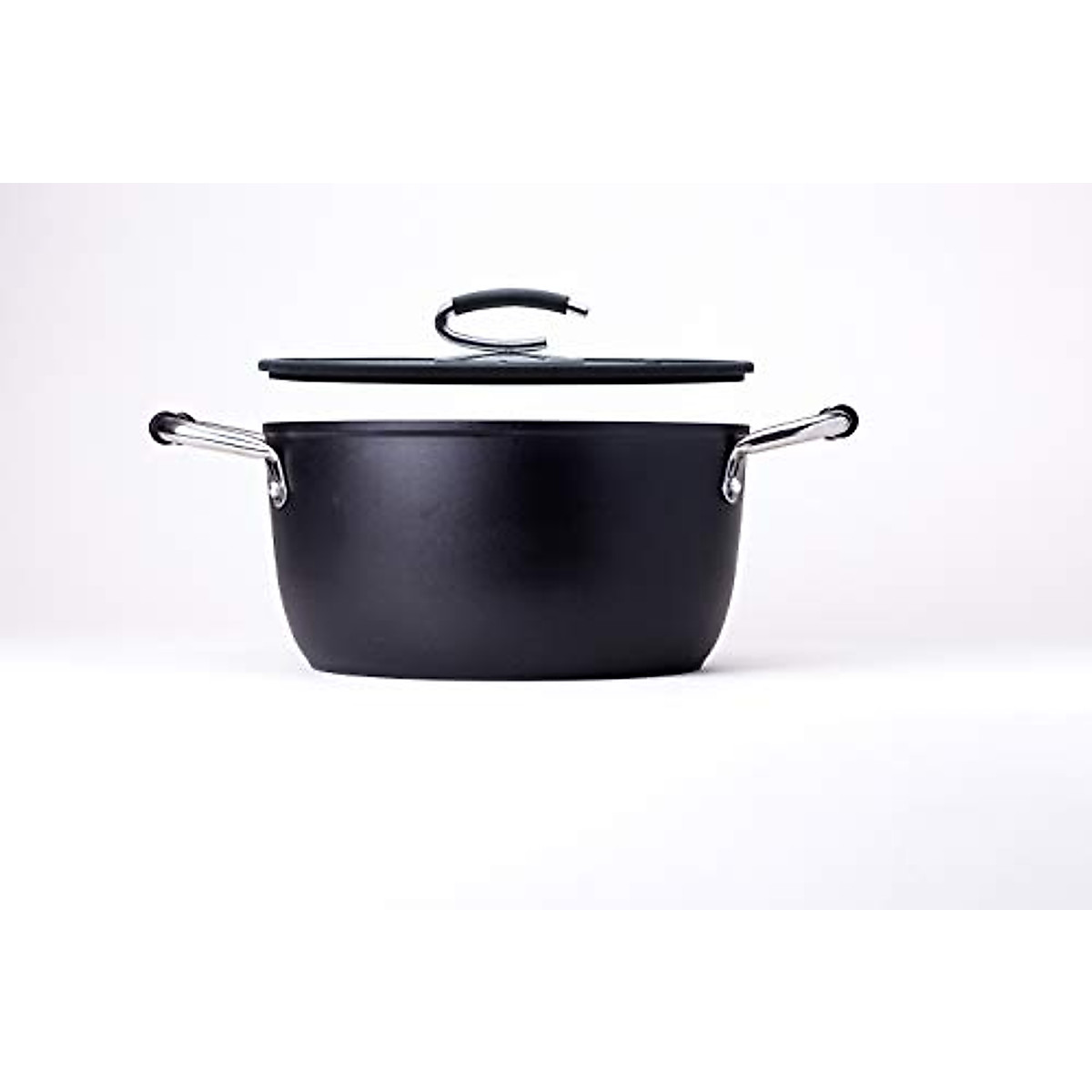 Vesuvio 5 Quart Nonstick Dutch Oven :: Nontoxic Ceramic Coated Stock Pot with Oven Safe Glass Lid